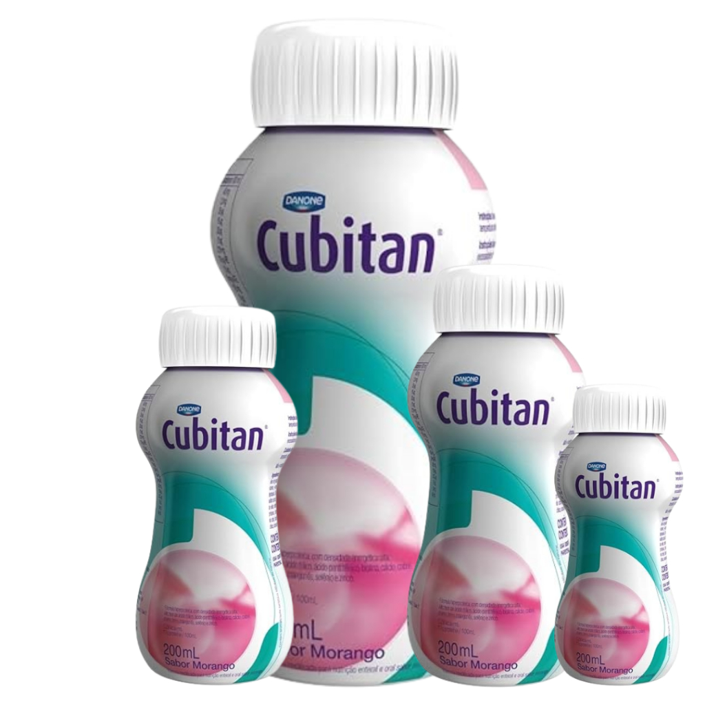 4 unidades -Suplemento Nutricional CUBITAN Danone MORANGO 200 ML ...