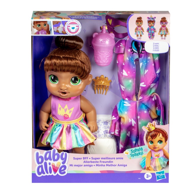 Boneca Baby Alive Minha Melhor Amiga Sophia Sparkle - Hasbro F9852 ...