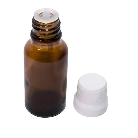 Frasco De Vidro Com Batoque Gotejador e Tampa Lacre branca - 10 ...