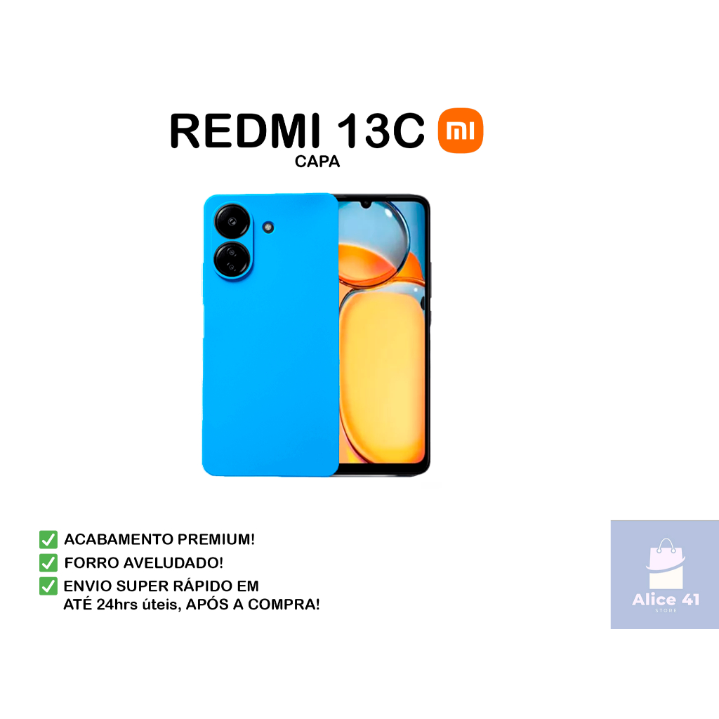 Capa Capinha Aveludada Para Xiaomi Redmi 13C + Película 3d | Shopee Brasil