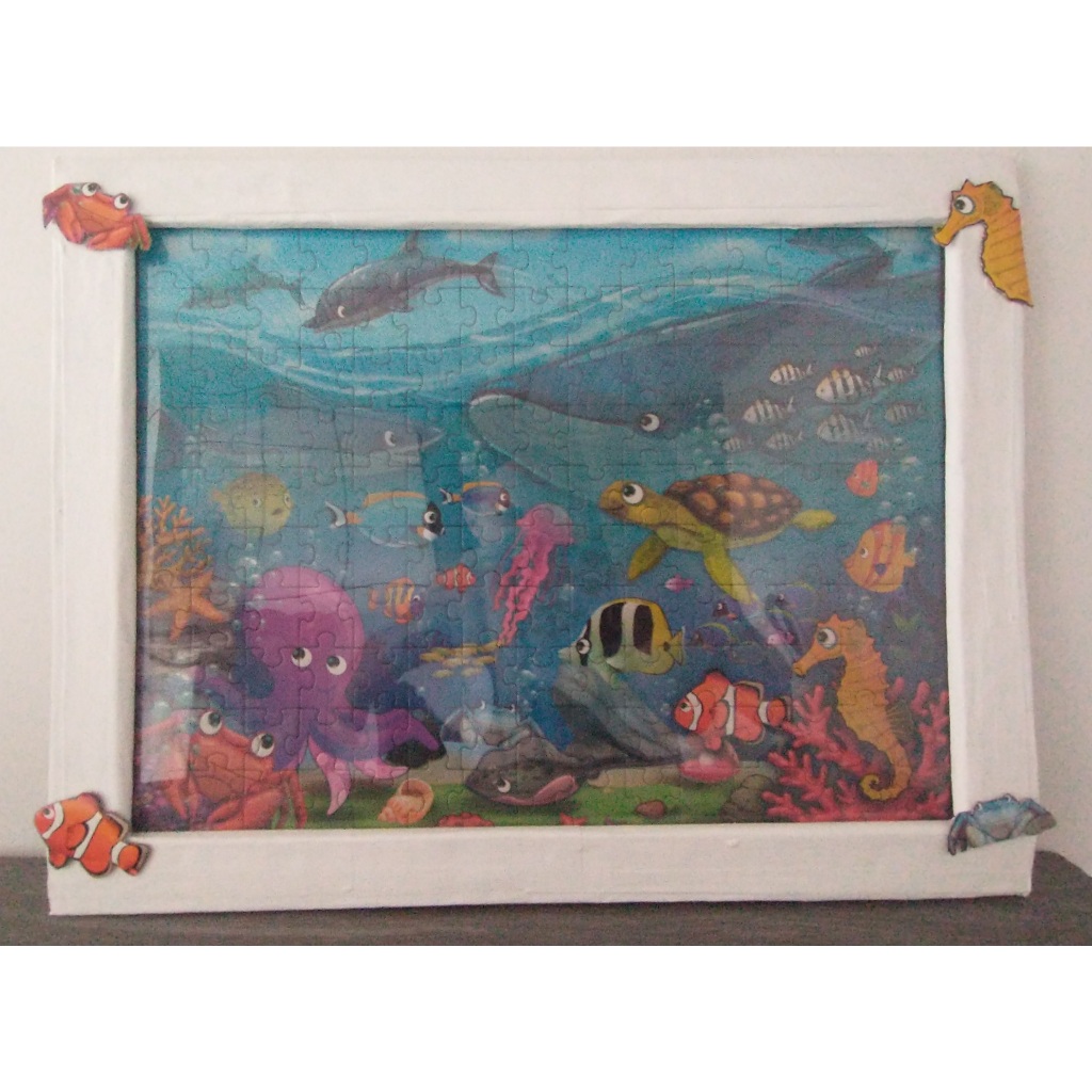 Quadro Artesanal Puzzle Ocean Infantil | Shopee Brasil