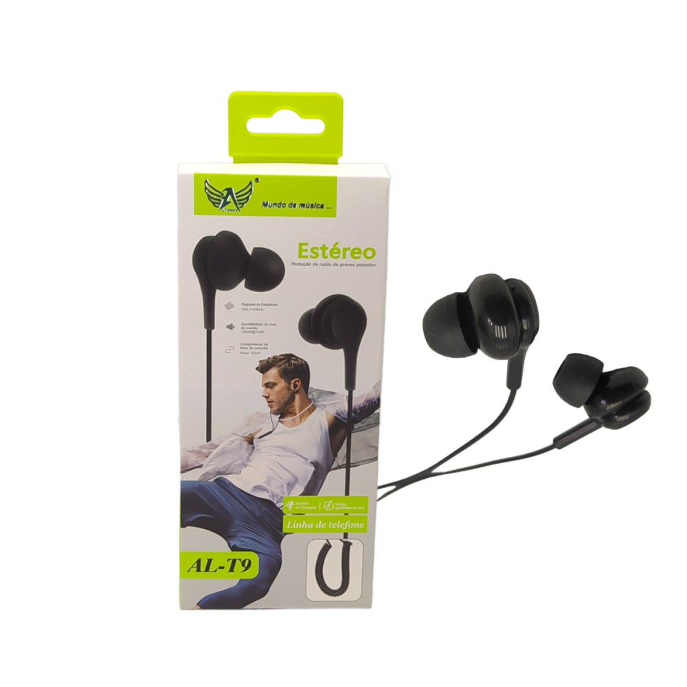 Fone de Ouvido Intra Auricular Com Fio Cabo Telefone e Controle de ...