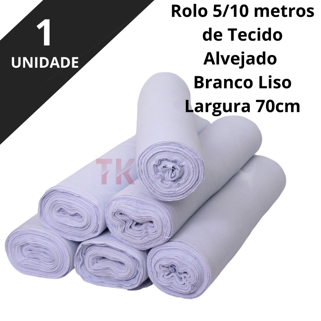 Tecido Alvejado Pé De Galinha Pano De Prato, Rolo com 5 ou 10 Metros | Shopee Brasil