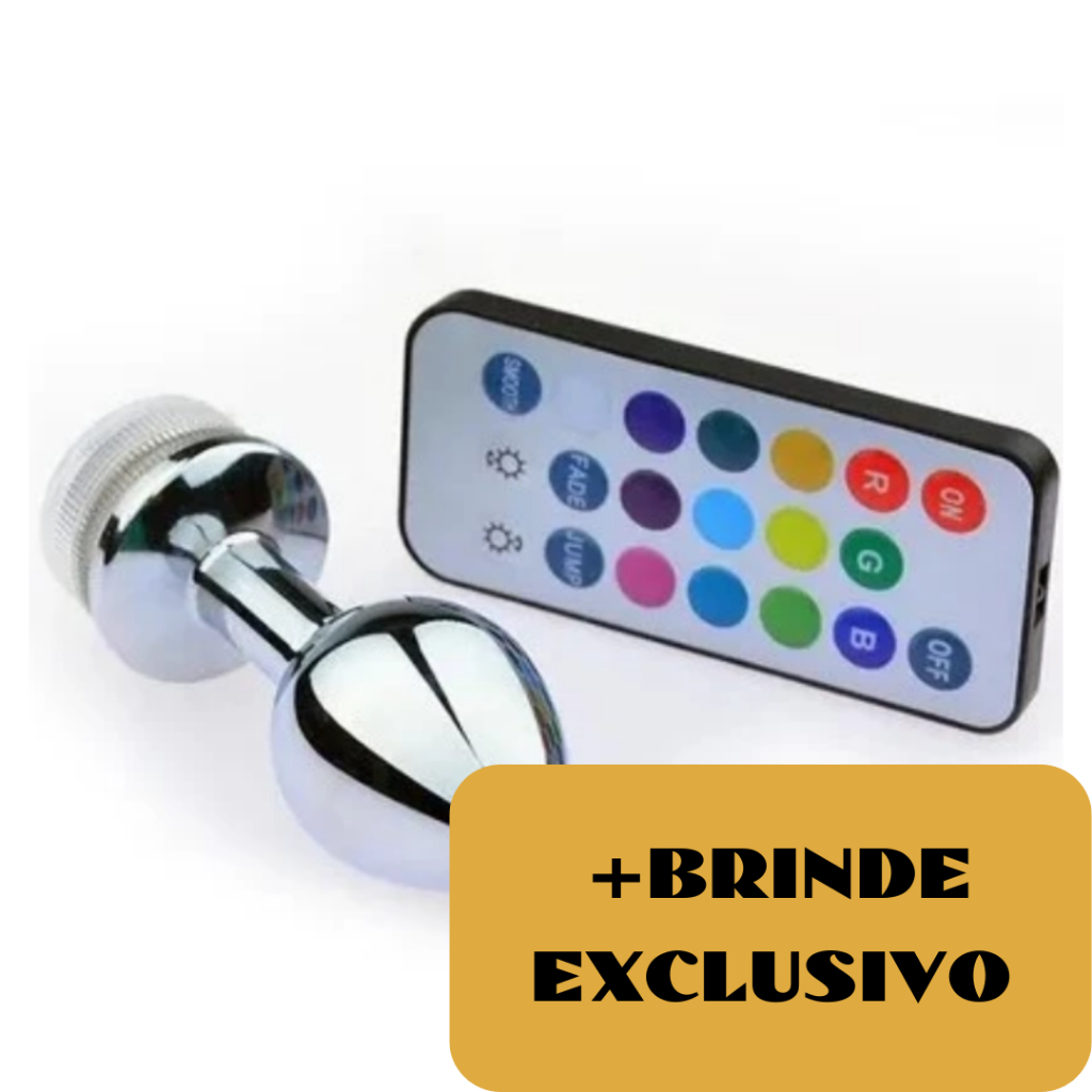 Plug an@l com led e controle remoto, funciona a base de bateria ...