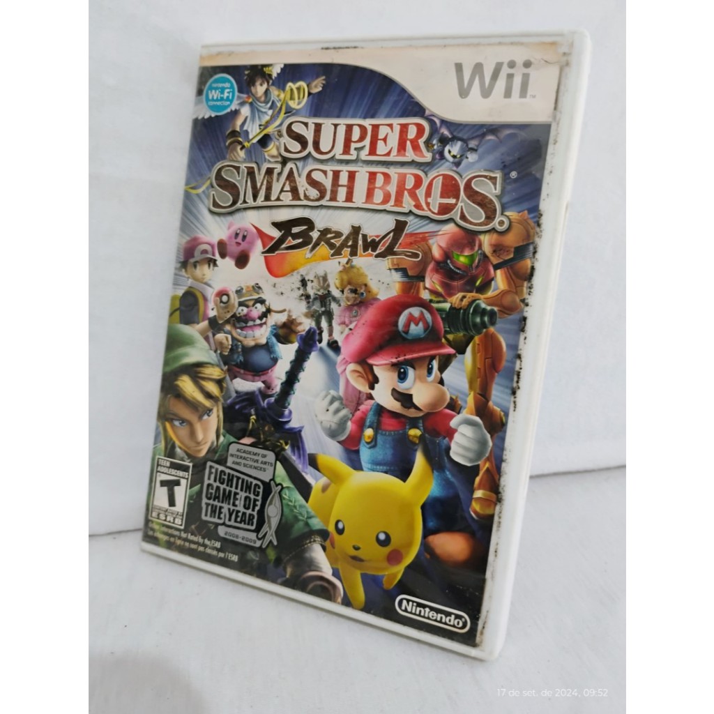 CD --- JOGO WII -- SUPER SMASHBROS. BRAWL. ( NO ESTADO DE CAPA E ...