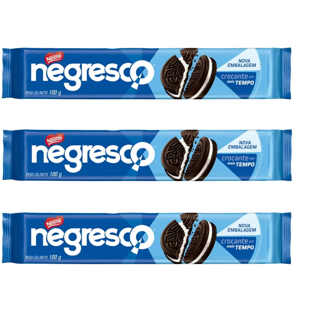 Kit 10 Pacotes Biscoito Bolacha Negresco Recheado Nestle 90g ...