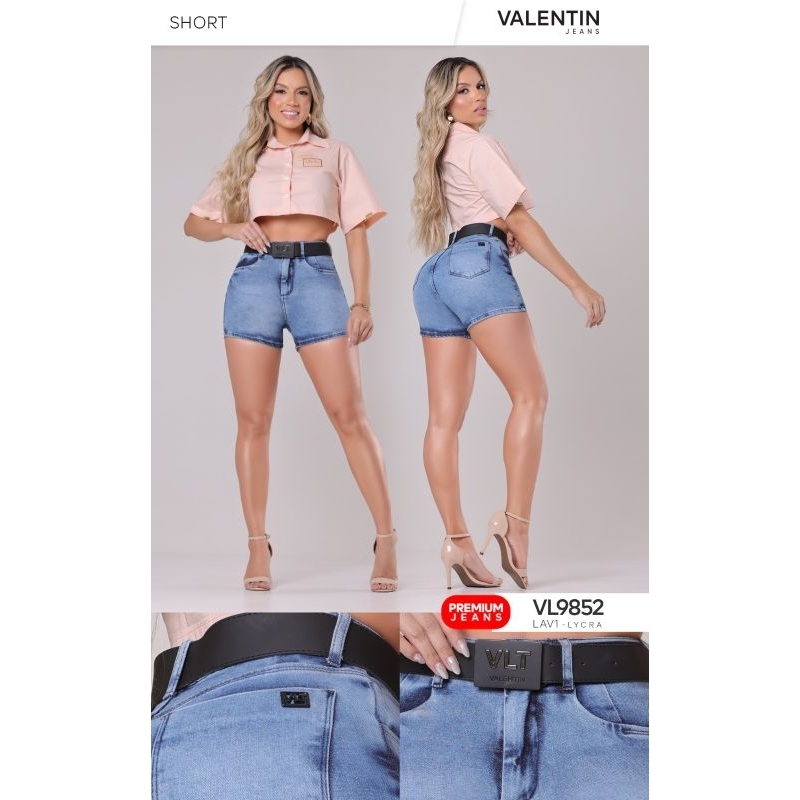 Short jeans Valentin Deluxe | Shopee Brasil