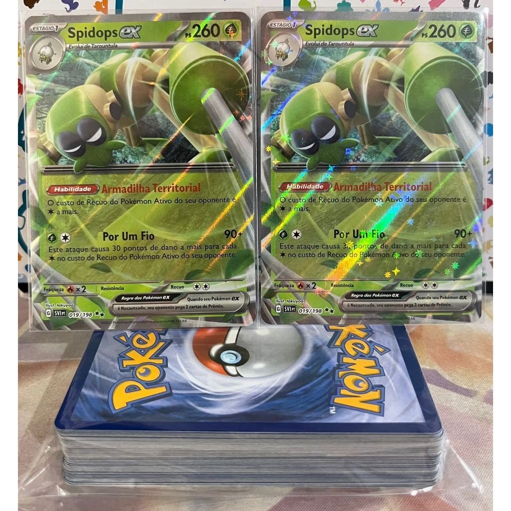 Deck Pokémon Grama c/ 2x Spidops EX | Shopee Brasil