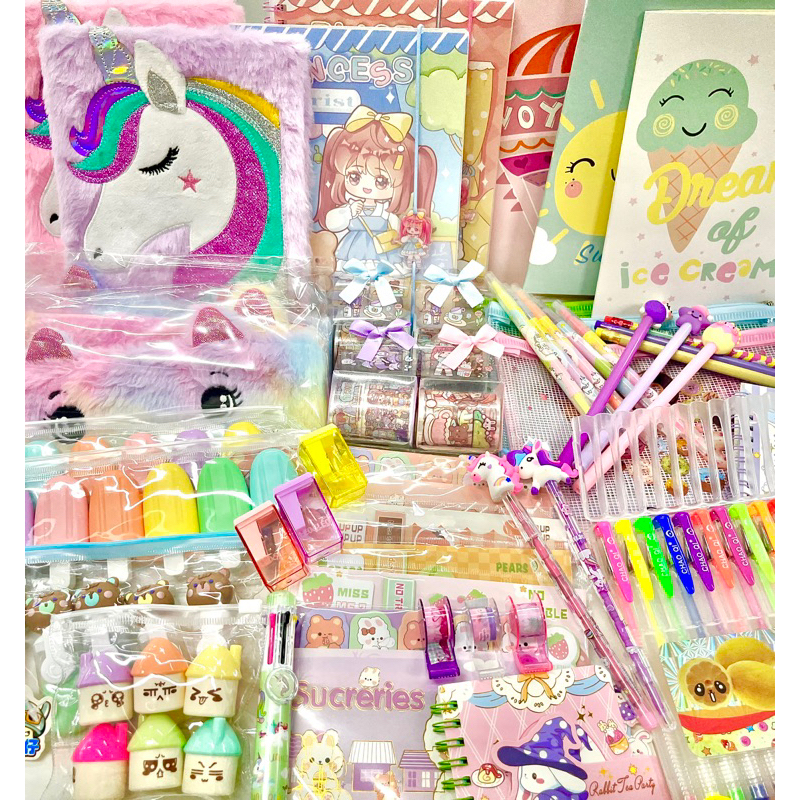 KIT PAPELARIA FOFA KAWAII ITENS LUXO | Shopee Brasil