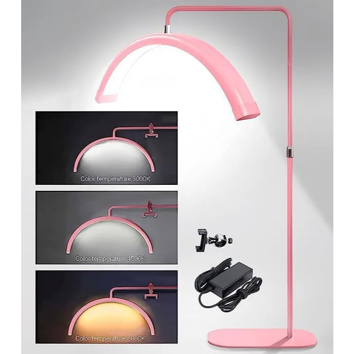 Luminária LED Ring Light Arco Meia Lua Estética Sobrancelha 1.8M Com ...