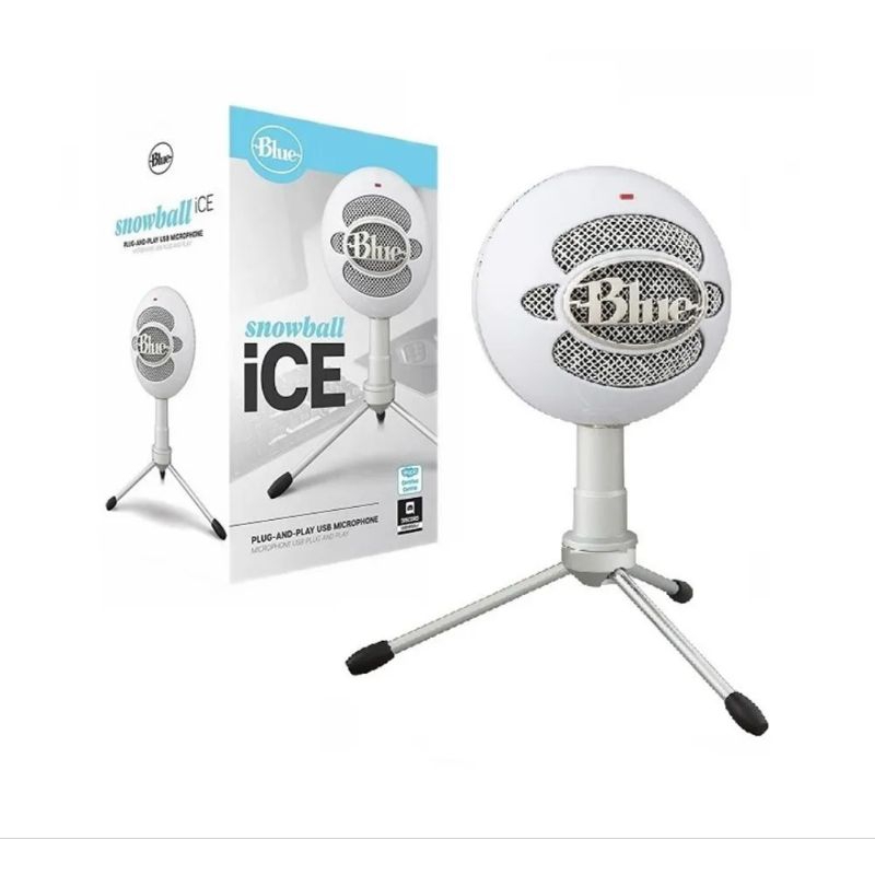 Microfone Condensador USB Snowball iCE - Branco - O MELHOR | Shopee Brasil