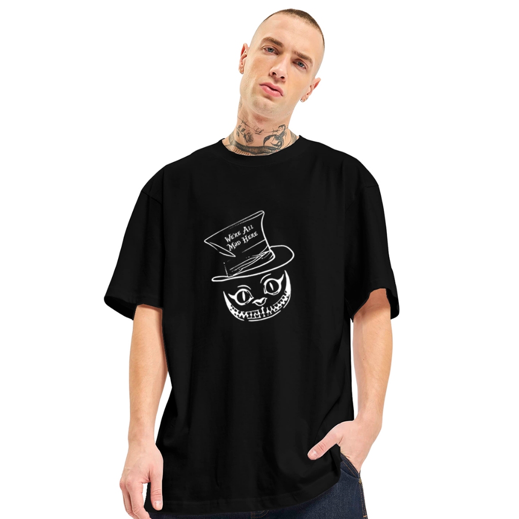 Camiseta Oversized Gato Risonho Cheshire Cat | Shopee Brasil