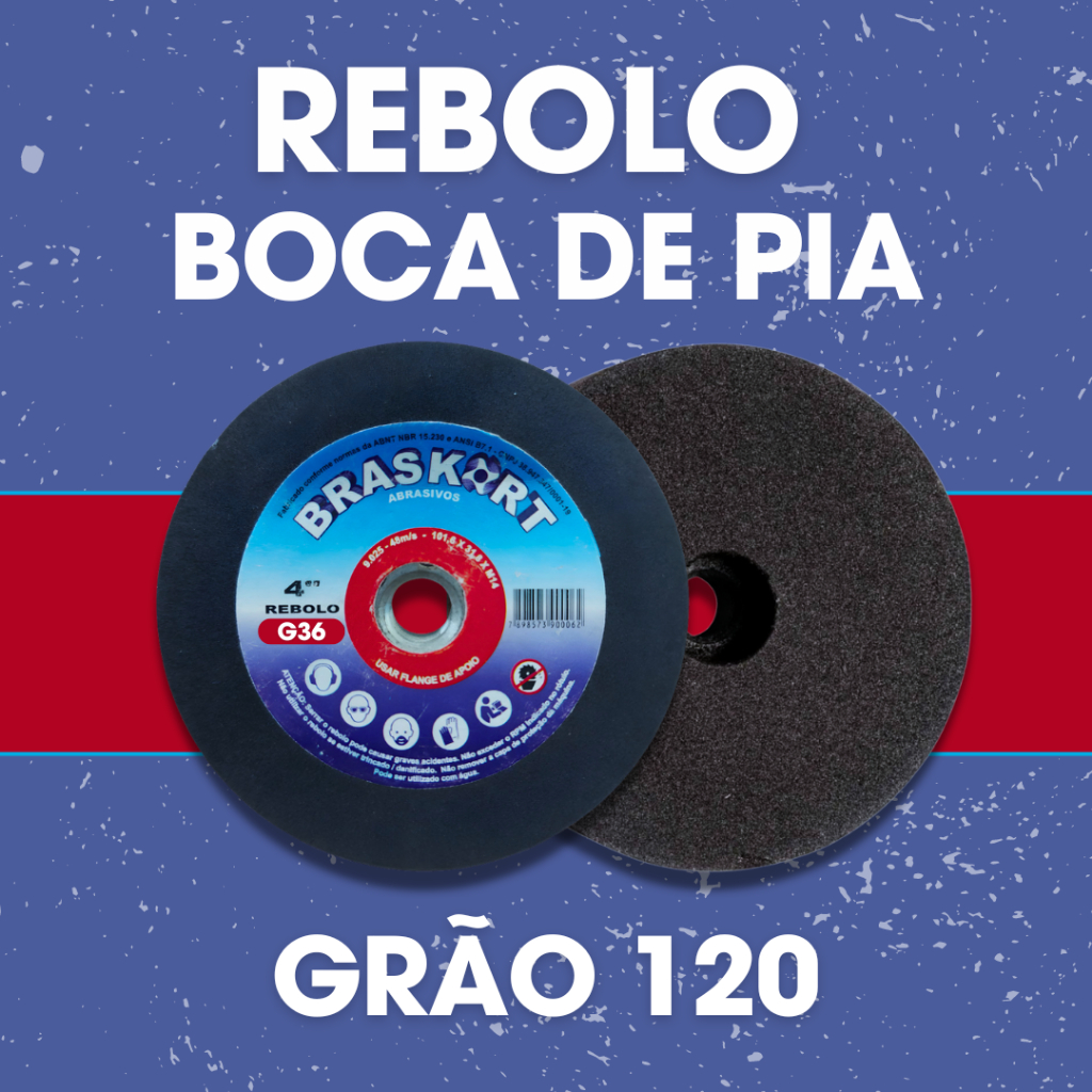 Rebolo Boca De Pia 4 Polegadas Grão 120 Porcelanato M14 | Shopee Brasil