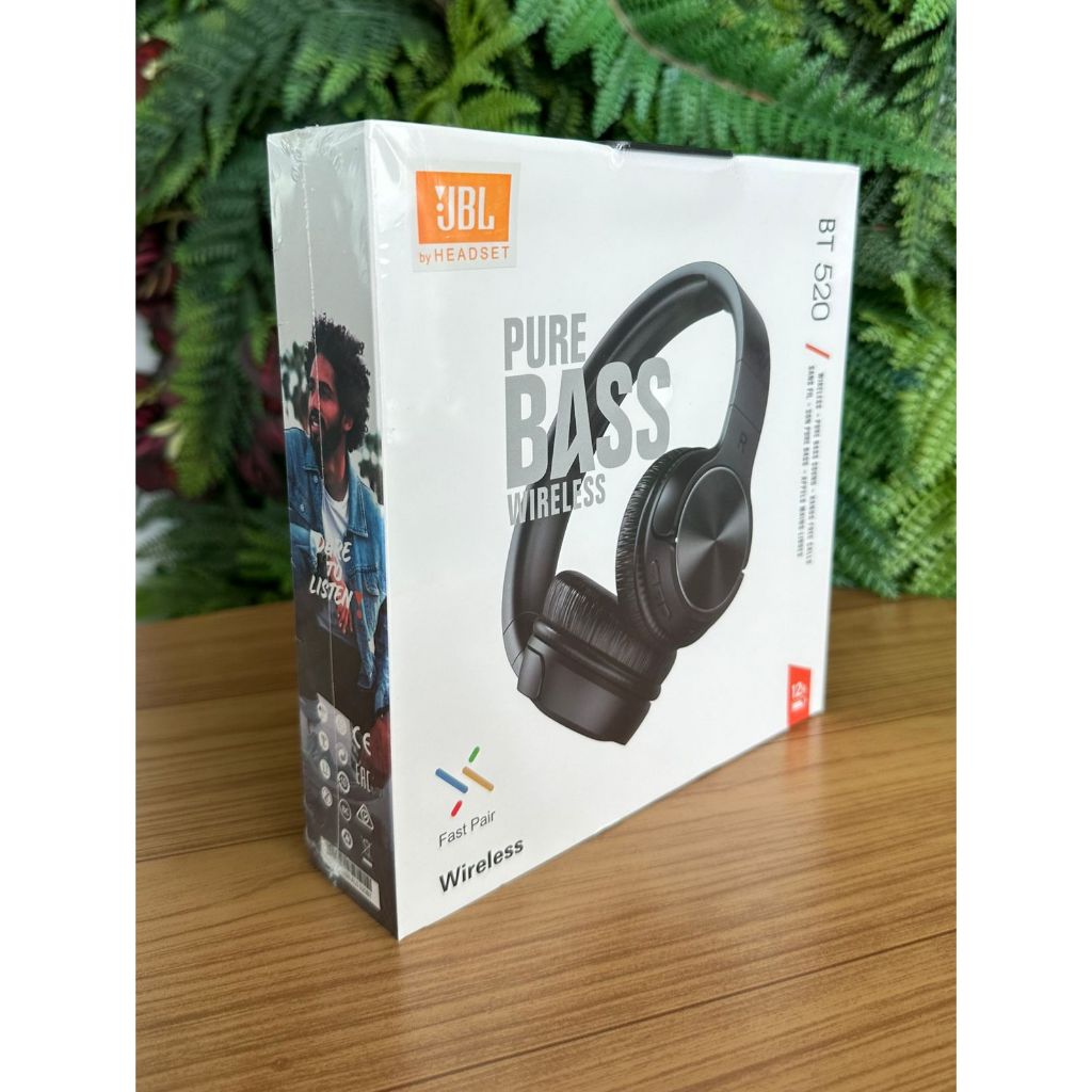 FONE JBL BLUETOOTH HEADPHONES BT520 PURE BASS WIRELESS para IOS E ANDROID. | Shopee Brasil