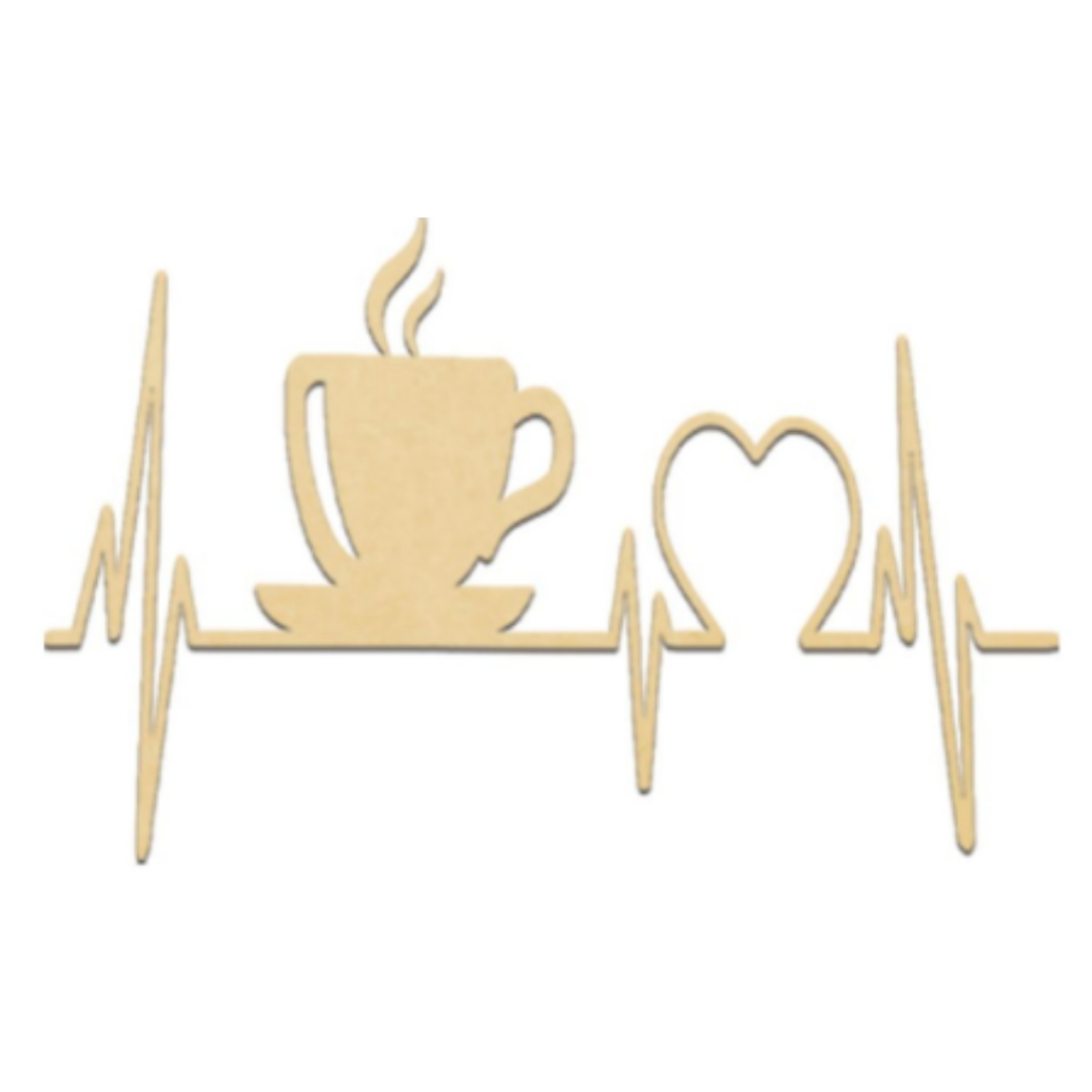 placa decorativa cardiograma café mdf natural Hub18 | Shopee Brasil