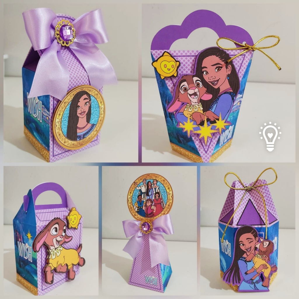 Kit Wish Princesa Disney Lembrancinha Personalizada Scrap Festa ...