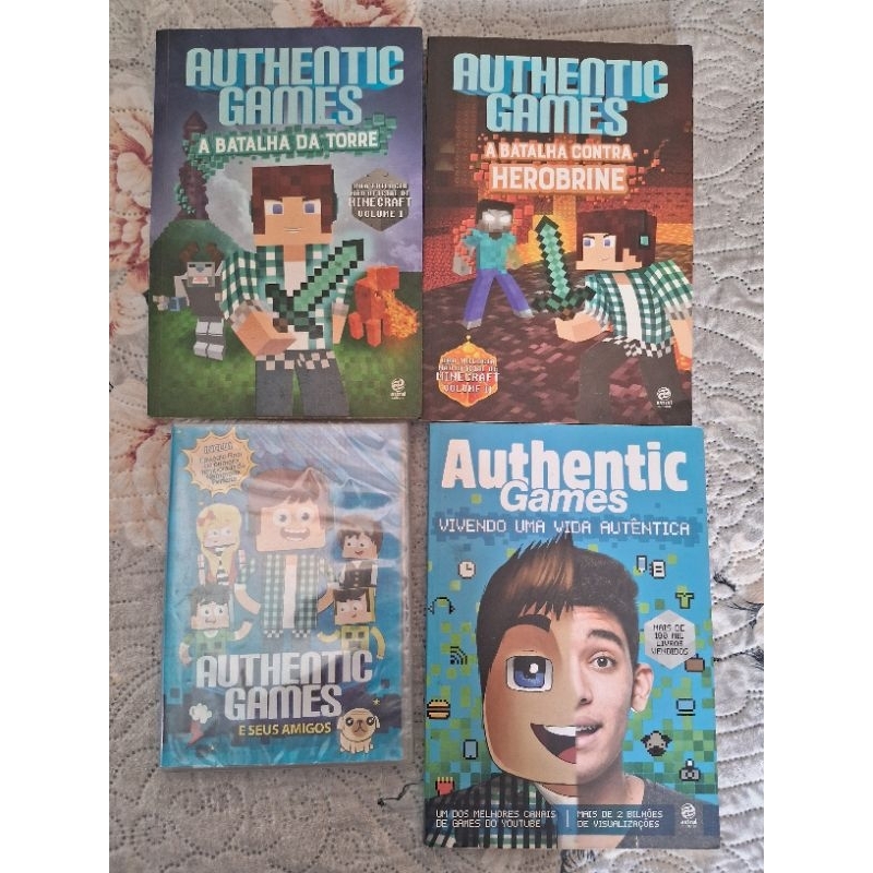 conjunto com 3 livros + 1 dvd do authenticgames | Shopee Brasil