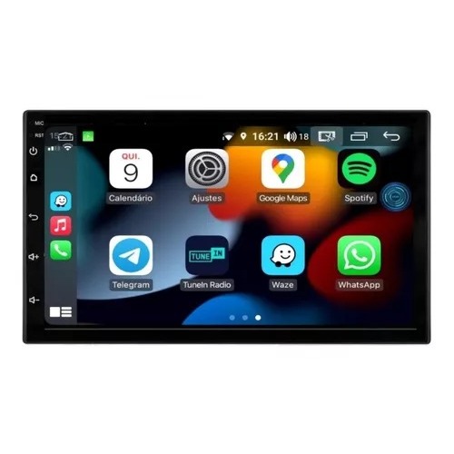Central Multimídia 7 Pol Usb Bt Apple Car Play Android Auto Sem Fio - Faz a Boa!