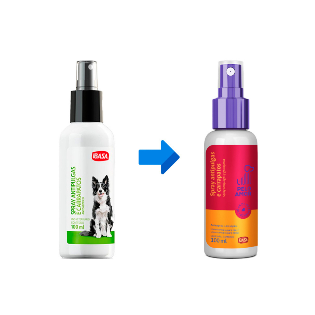 SPRAY IBASA ANTIPULGAS E CARRAPATOS PELO AMOR 100 ML | Shopee Brasil