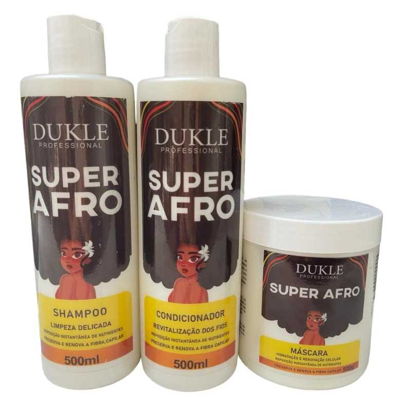 Kit Super Afro Limpa e Hidrata Dukle Professional | Shopee Brasil