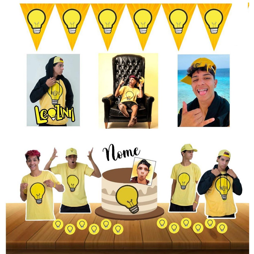 Kit Decoração Festa em Casa Leozinnho- Grupo dos Rosa- Decoração ...