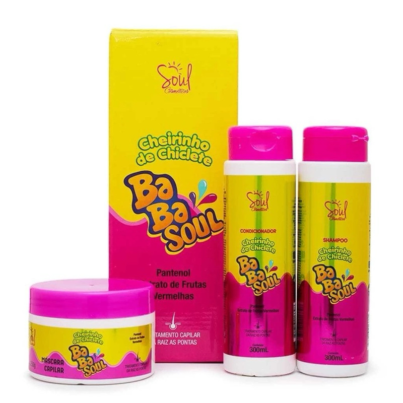 Kit Capilar Cheirinho De Babalu 03 produtos Soul Cosméticos (Sh 300ml ...