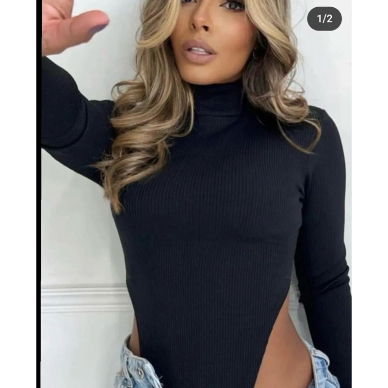 Body Cavado Manga Longa | Shopee Brasil