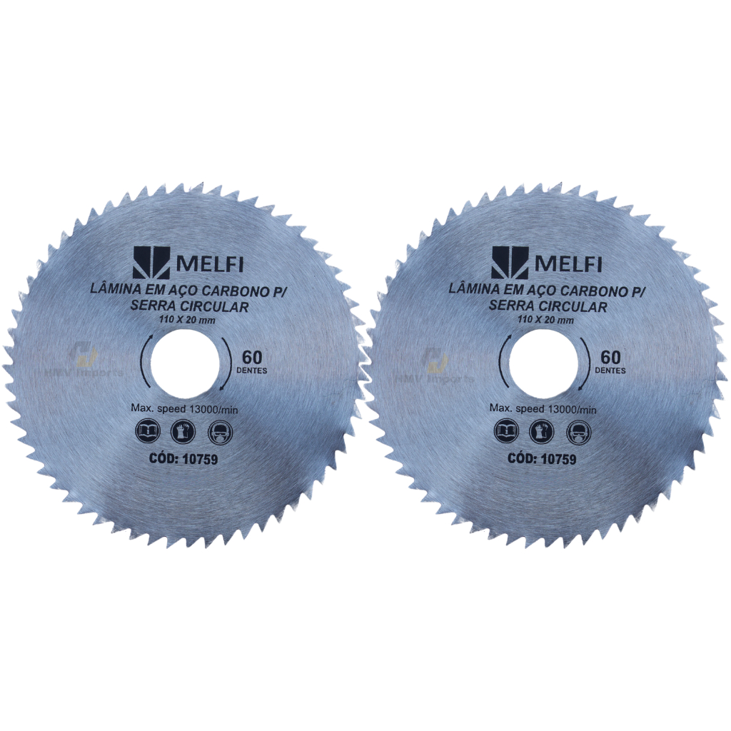 Kit 2 Ou 3 Disco Lâmina De Serra Circular 60 Dentes 110mm x 20mm Melfi ...