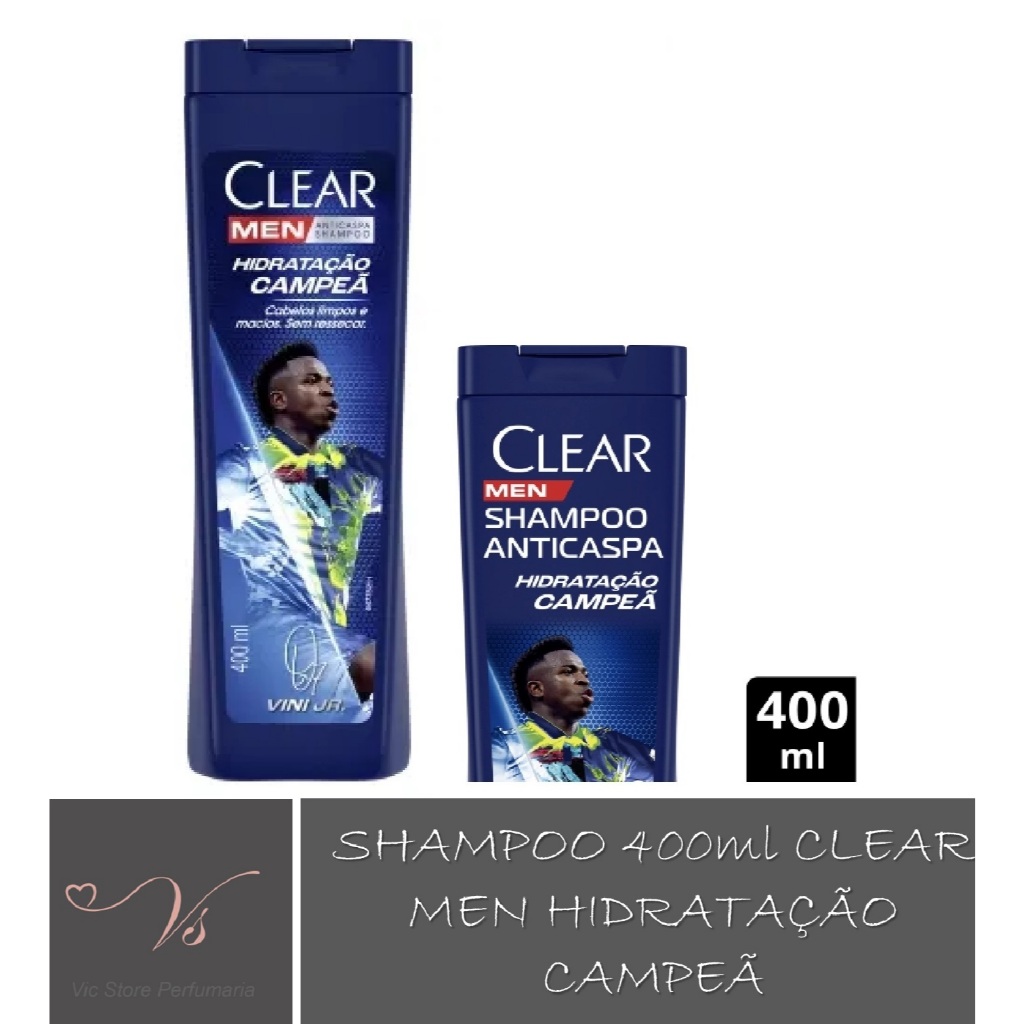 Shampoo Clear Men Hidratação Campeã Vini Jr 400ml | Shopee Brasil