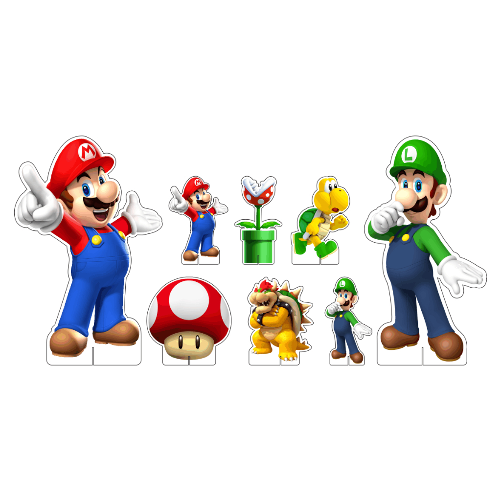 Kit Display Chão + Mesa Festa Infantil Super Mário DK | Shopee Brasil