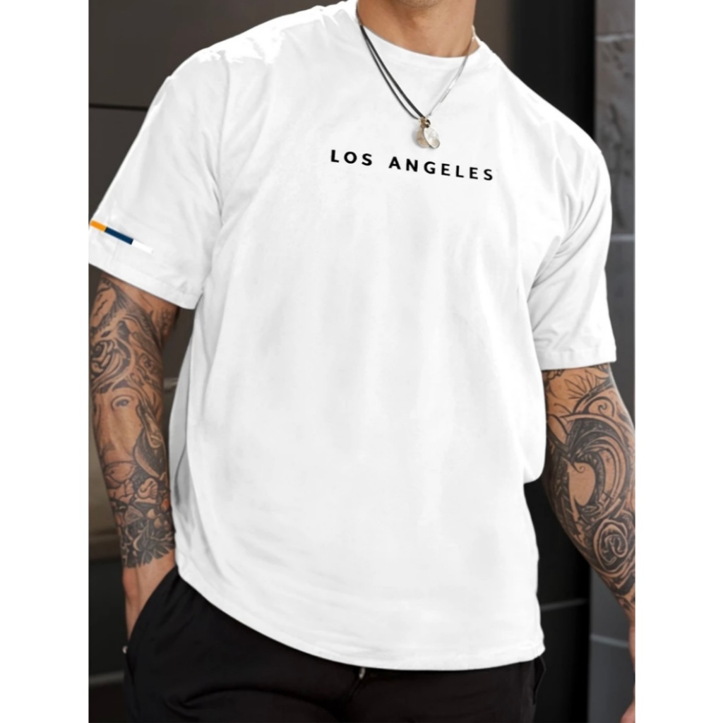 Camiseta Masculina Los Angeles Lançamento 100% Algodão Envio Imediato ...
