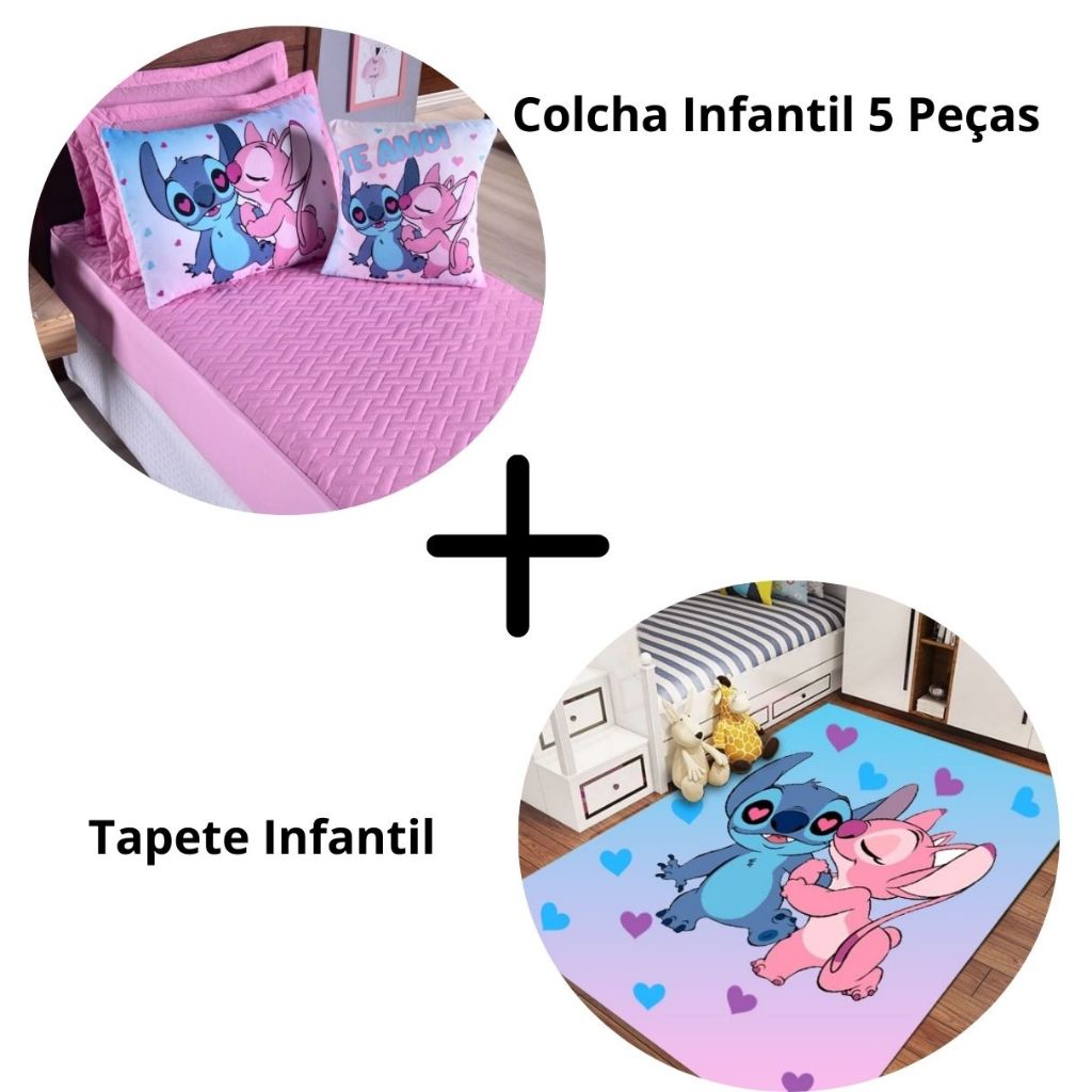 Colcha Cobre Leito Solteiro 6 Pçs Matelado Quarto Menina Com Tapete ...