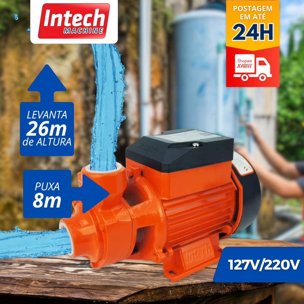 Motobomba periférica 1/2" hp monofásica - BP500 - Intech Machine ...