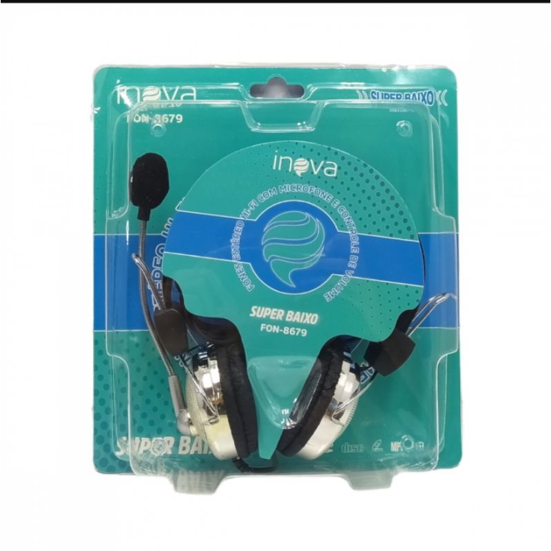 Fone Headset Gamer com Microfone e Controle De Volume P2 INOVA FON-8679 ...