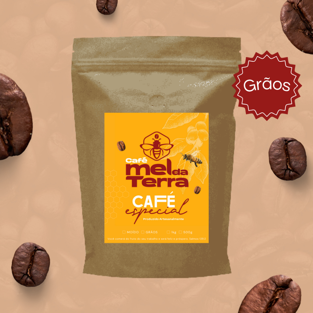 Café Especial Torrado em Grãos 500g - Café Mel da Terra | Shopee Brasil