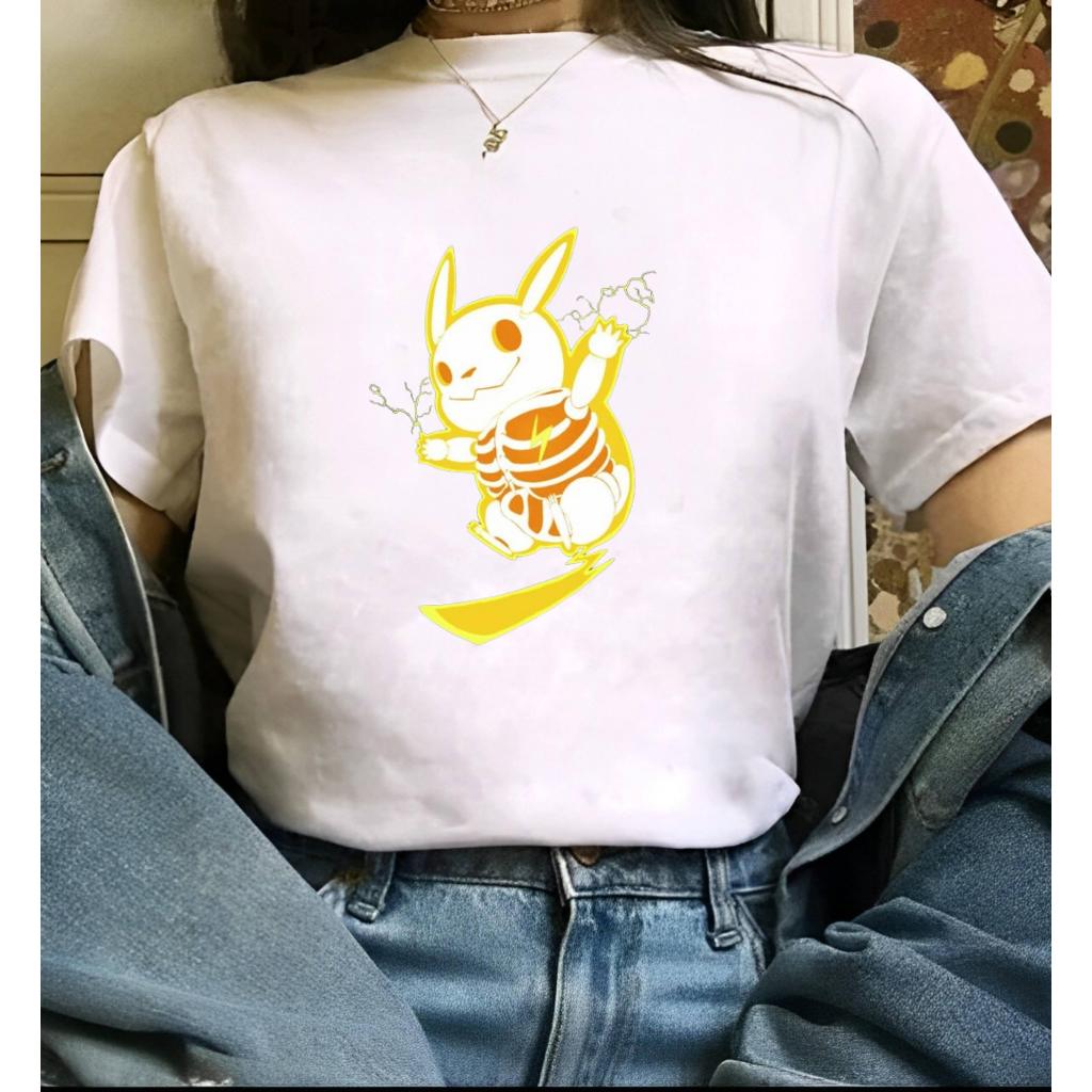 CAMISA BASICA ANIME POKMON PIKACHU SKELETON FOFA AMARELA ASH JAPAN 2024 ...