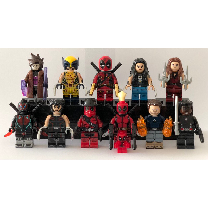 Minifiguras Bonecos Deadpool Wolverine Gambit Elektra Blade G0175 G0176 ...