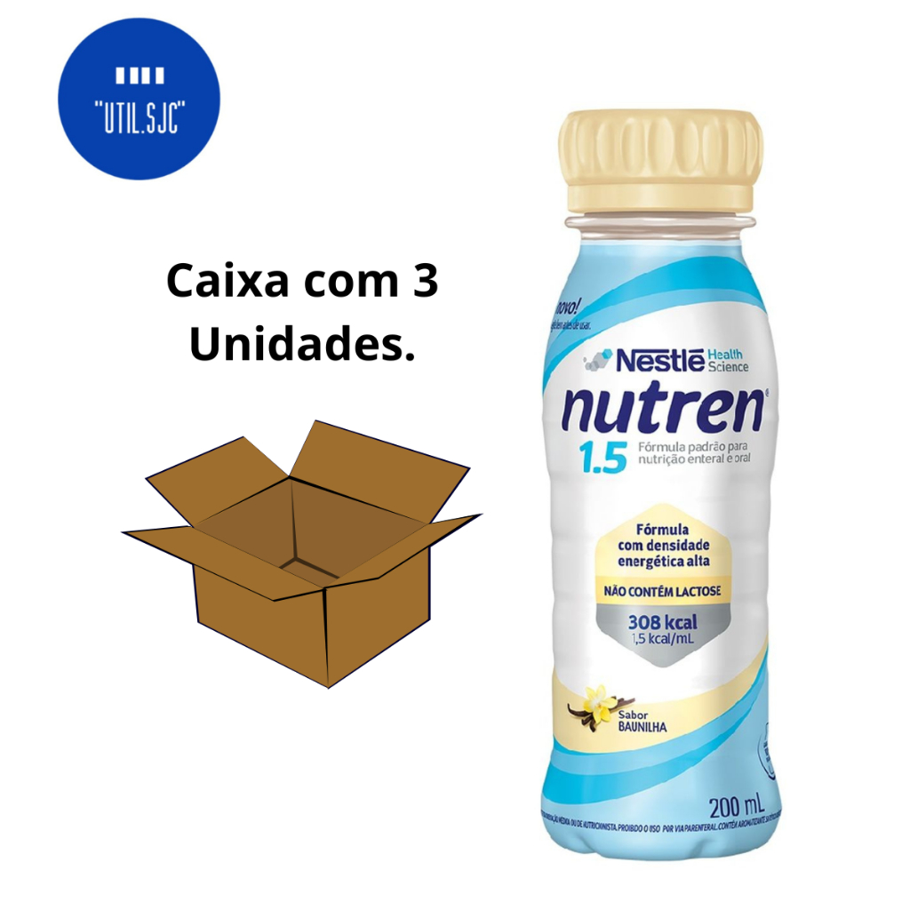 Nutren 1.5 Nestlé, Caixa C/3 Unidades (Escolha os Sabores) | Shopee Brasil