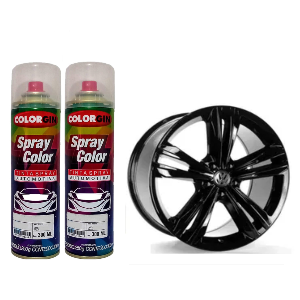 Tinta Automotiva Spray Black Piano + Primer 300ml Colorgin | Shopee Brasil