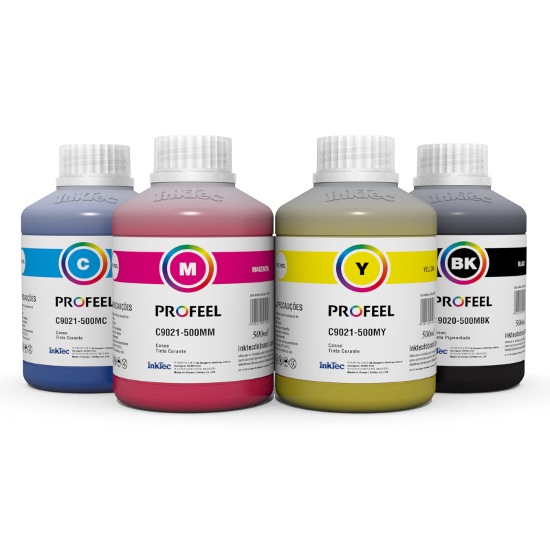 Tinta Inktec Impressora C9020 C9021 Kit 4x500ml Preto Pigmentado e ...
