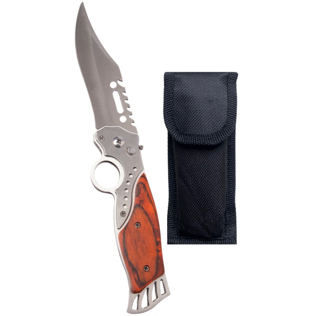 Canivete Tático Militar Inox Automático Camping Bolso Afiado Com Bainha ...
