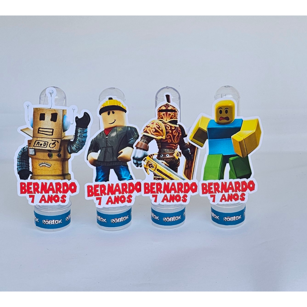 kit ROBLOX 20, 30, 40 ou 50 Tubete 3D personalizados. | Shopee Brasil