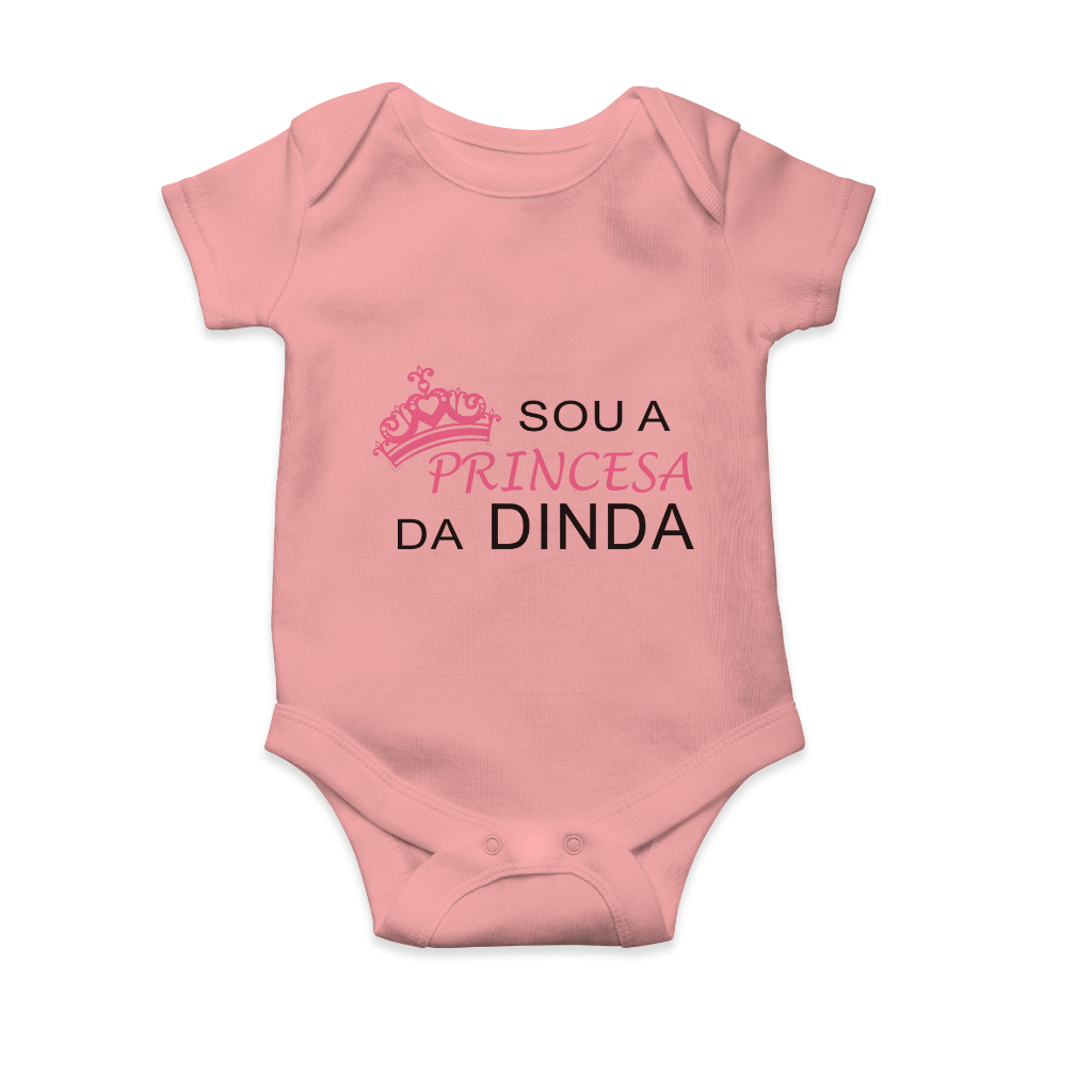 Body Bebê Infantil Personalizado Frase Sou A Princesa Da Dinda Presente ...