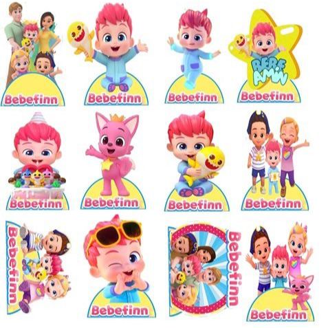 Bebefinn kit decoração de festa infantil 12 display de 20cm | Shopee Brasil