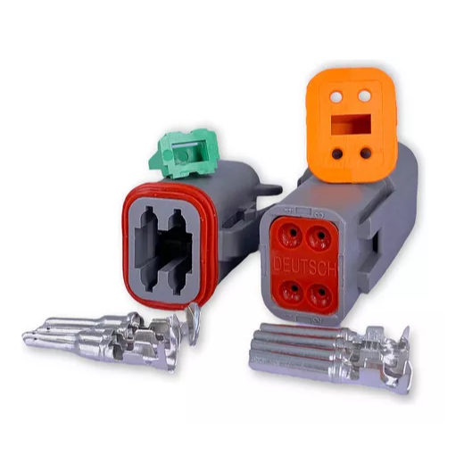 Kit Conector + Terminal + Trava Deutsch Deustch 4 Vias Macho E Fêmea Dt06-4s Dt04-4p Original ...