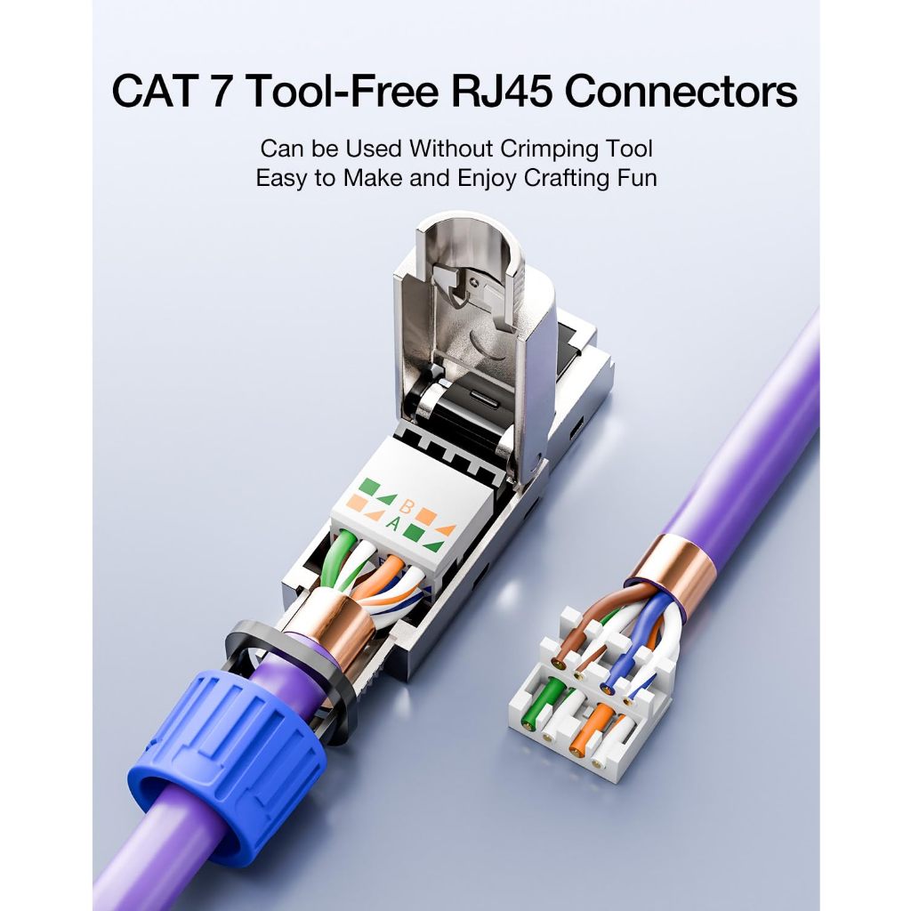 Conector Rj45 Cat7/cat8 Blindado 2000mhz | Shopee Brasil
