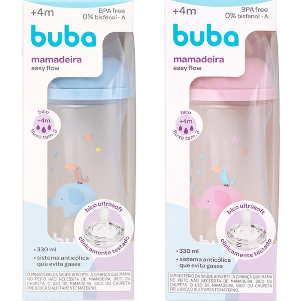 Mamadeira Easy Flow Elefantinho 330ml Anticólica + 4 MESES Buba | Shopee Brasil