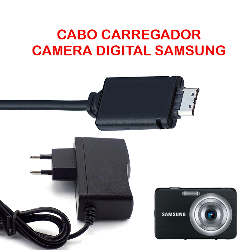 CARREGADOR PARA CAMERA SAMSUNG - SÉRIE PL120, ES65, WB21O, ST80, SL50 ...