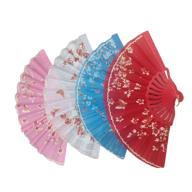 Kit 10 Leque de mão chinês com Flores | Shopee Brasil