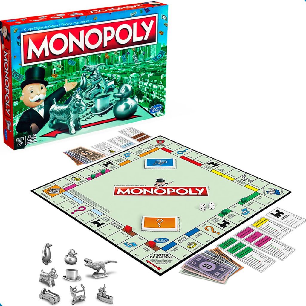 Monopoly Clássico Jogo de Tabuleiro Hasbro Original Português | Shopee ...
